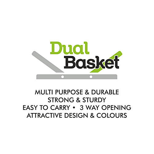 Buy Flair Plastics Dual Carrying Basket - 3 Way Opening, Multipurpose ...