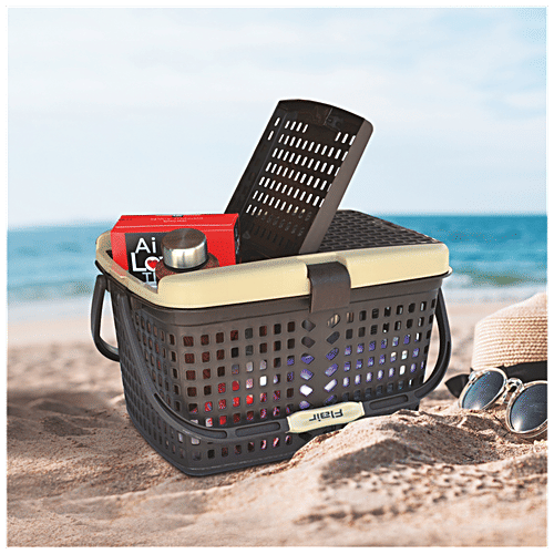 Buy Flair Plastics Dual Carrying Basket - 3 Way Opening, Multipurpose ...