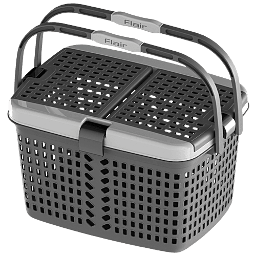 Buy Flair Plastics Dual Carrying Basket - 3 Way Opening, Multipurpose ...