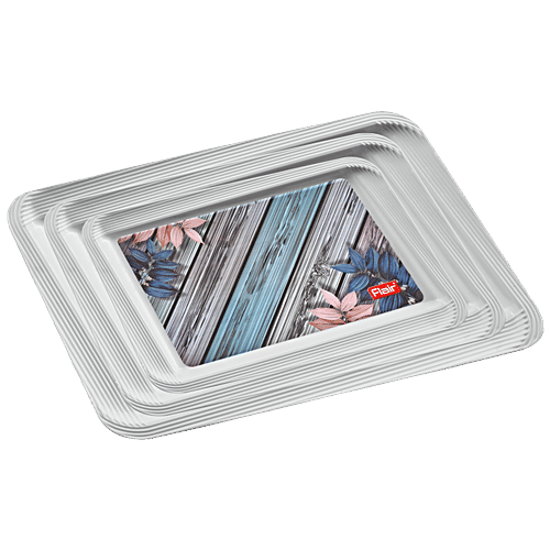Buy Flair Plastics Regal Serving Tray Set - Big, Medium & Small Size ...