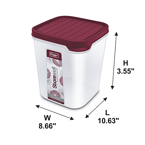Buy Flair Plastics Storewell Square Container - Food Grade, BPA Free ...