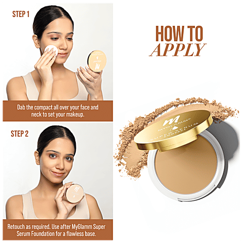 Buy MyGlamm Super Serum Compact Powder - Infused With Hyaluronic Acid ...