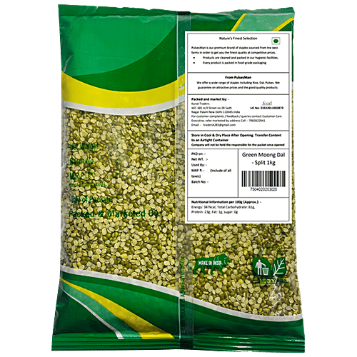 Buy PulsesMan Green Moong - Split Online at Best Price of Rs 165 ...