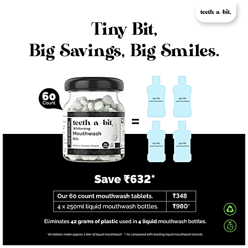 Buy teeth-a-bit Whitening Mouthwash Bits - Snow White Mint Online at ...