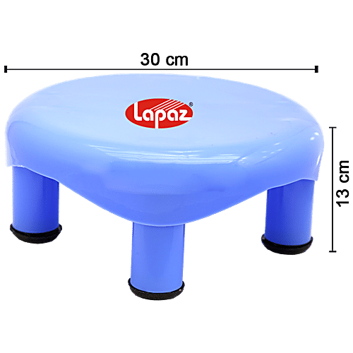 Buy Lapaz Bathroom Stool/Patla - Round, Plastic, Blue, Sturdy Online at ...