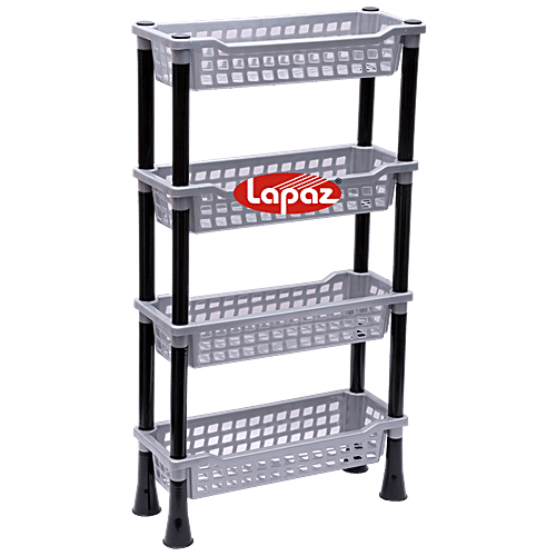 Buy Lapaz Rack Slim Kitchen Stand - 4 Tier, Grey, Multipurpose Use ...