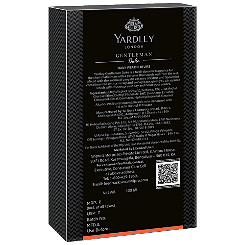Buy Yardley London Duke - Daily Wear Perfume For Men - 48 Hour ...