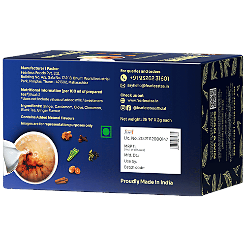 Buy FEARLESS TEA Morning Masala Chai Black Tea - Whole Leaf Online at ...