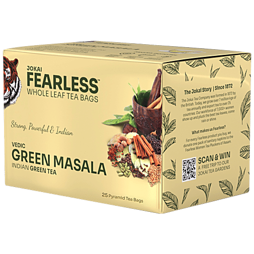 Buy FEARLESS TEA Vedic Green Masala Tea - Whole Leaf, Strong Flavour ...