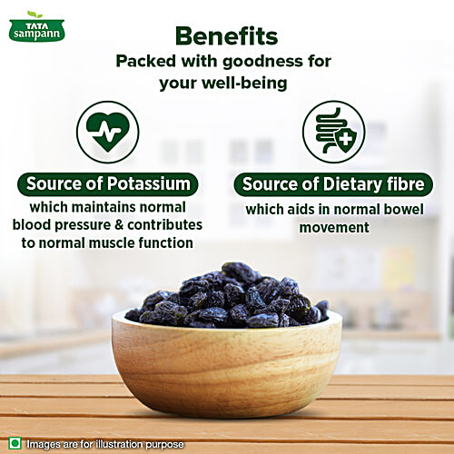 Buy Tata Sampann 100% Pure Afghani Black Raisins Seedless | Kali ...