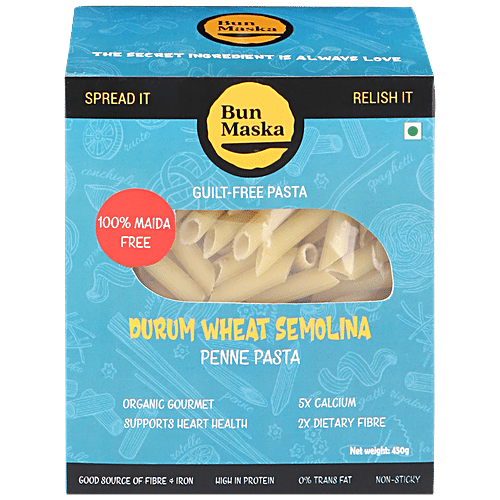 Buy Bun Maska Durum Wheat Semolina Penne Pasta - Low In Calories Online ...