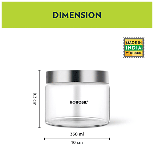 Buy Borosil Endura Glass Jar/Airtight Storage Container - Round, For ...