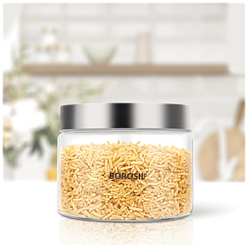 Buy Borosil Endura Glass Jar/Airtight Storage Container - Round, For ...