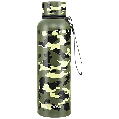 Buy Borosil Flask - Stainless Steel, Vacuum Insulated, Military Green ...