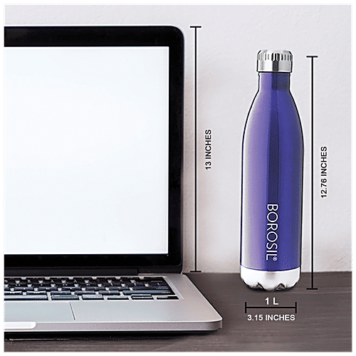 Buy Borosil Hydra Bolt Trans Stainless Steel Flask/Water Bottle ...