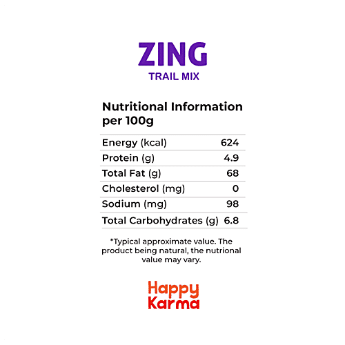Buy Happy Karma Zing Trail Mix - Nutritious Snack, With Almonds & Nuts ...