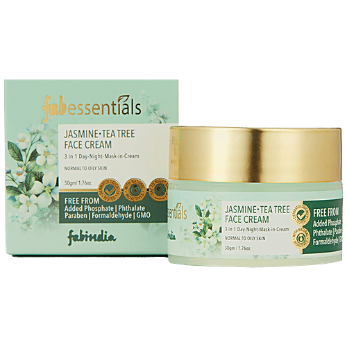 Buy Fabessentials Jasmine Tea Tree Face Cream - 3 In 1 Day-Night-Mask ...