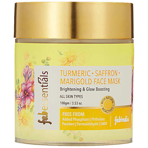 Buy Fabessentials Turmeric Saffron Marigold Face Mask - Brightening ...