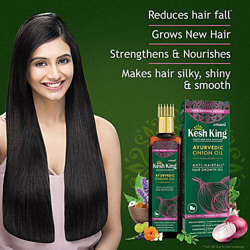 Buy Kesh King Ayurvedic Onion Oil - Anti-hairfall, Controls Dry Scalp, Strengthens & Nourishes ...