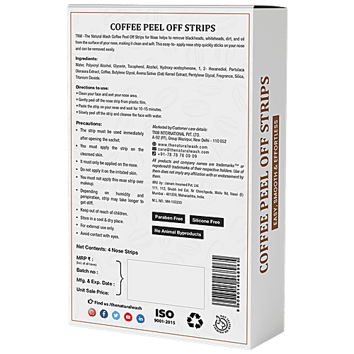 Buy TNW-The Natural Wash Coffee Peel Off Nose Strips - Reduces ...