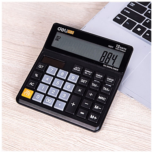 Buy Deli Desktop Calculator - WM01120, Black Online at Best Price of Rs ...