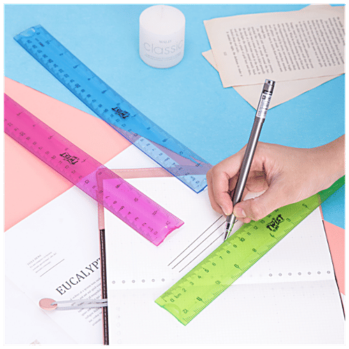 Buy Deli Flexible Ruler/Scale - W6209, Plastic, 30 Cm, Assorted Colour Online at Best Price of ...