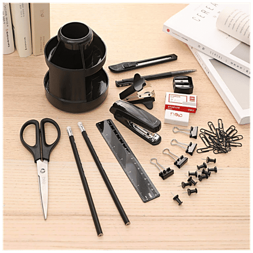 Buy Deli Rotary Desk Organiser - W38250A, 5 Components, Plastic Online ...