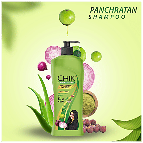 Buy Chik Herbal Solutions Panchratan Shampoo - Onion & Amla, For Soft ...