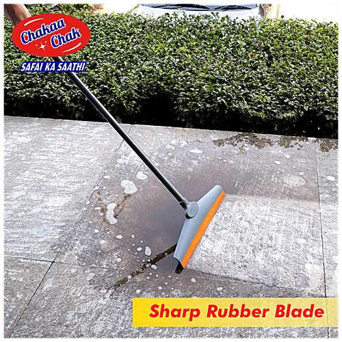 Buy Chakaachak Shine Floor Wiper - Plastic & Rubber Blades, With Rod, 3 ...