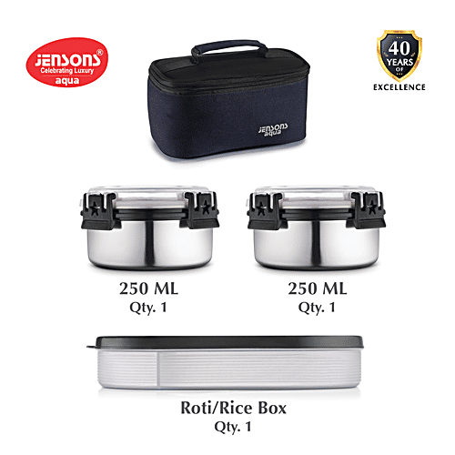 Buy Jensons Aqua Double Decker Lunch Box - Leakproof & Detachable Lock ...