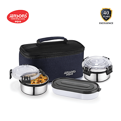 Buy Jensons Aqua Double Decker Lunch Box - Leakproof & Detachable Lock ...