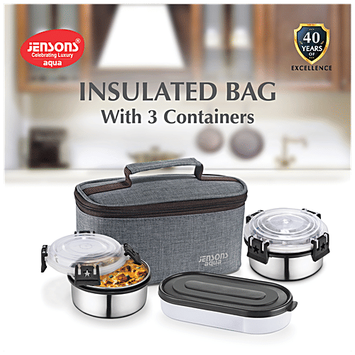 Buy Jensons Aqua Double Decker Lunch Box - Leakproof & Detachable Lock ...