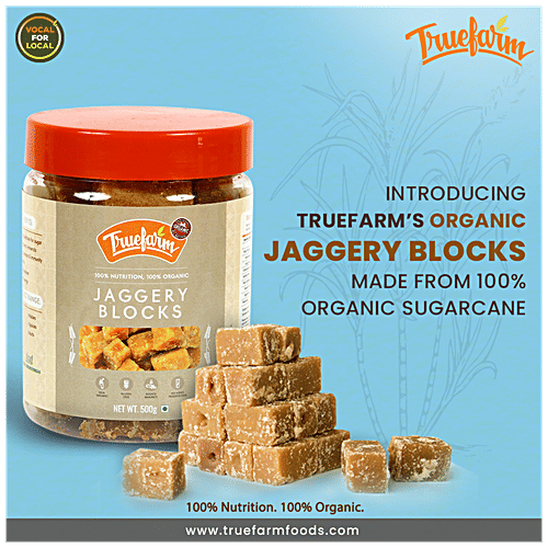 Buy Truefarm Organic Jaggery Blocks - Nutritious Online at Best Price ...