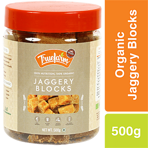Buy Truefarm Organic Jaggery Blocks - Nutritious Online at Best Price ...