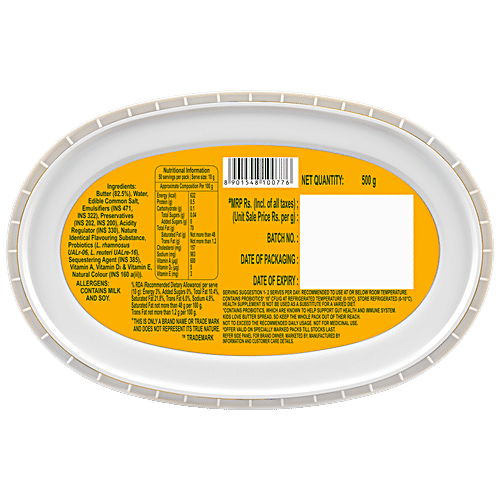 Buy Nutralite DoodhShakti Probiotic Butter Spread - Salted, Supports ...