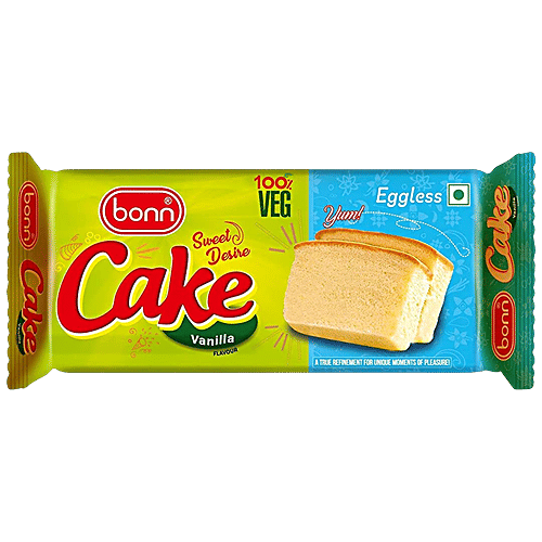 Buy Bonn Sweet Desire Eggless Cake - Vanilla Flavour, 100% Veg Online ...