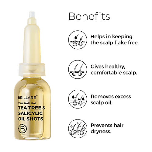 Buy Brillare Tea Tree & Salicylic Oil Shots For Dry, Itchy Scalp to ...