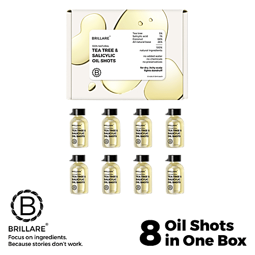 Buy Brillare Tea Tree & Salicylic Oil Shots For Dry, Itchy Scalp to ...