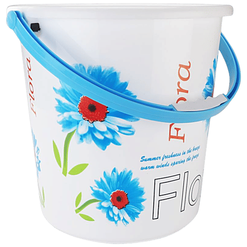 Buy Nayasa Boon Plastic Dlx Bucket With Handle No. 20 - Blue Online at ...