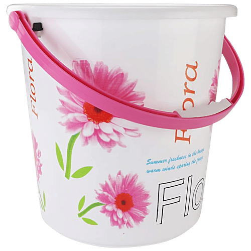 Buy Nayasa Boon Plastic Dlx Bucket With Handle No. 20 - Pink Online at ...