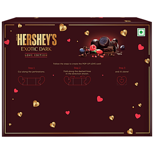 Buy Hersheys Exotic Dark - Love Edition, Blueberry & Acai, Valentine ...