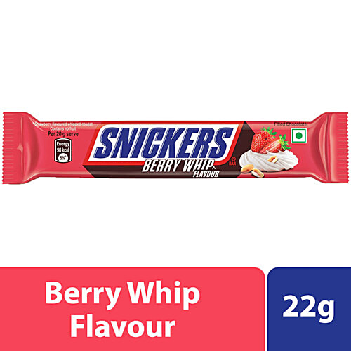 Buy Snickers Berry Whip Chocolate Bar - With Peanuts, Nougat & Caramel ...