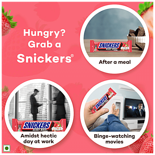 Buy Snickers Chocolate Bar - Berry Whip, Smooth & Creamy Texture Online ...