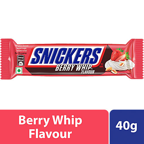 Buy Snickers Chocolate Bar - Berry Whip, Smooth & Creamy Texture Online ...