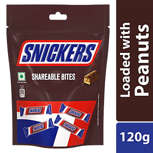 Buy Snickers Shareable Bites Peanut Chocolate - Sweet & Salty Flavour ...