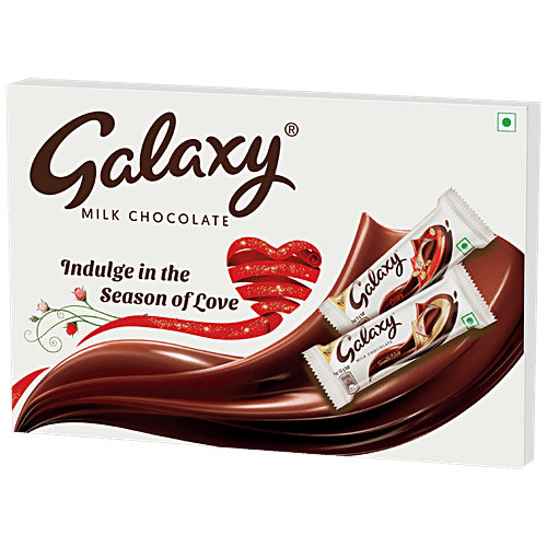 Buy Galaxy Milk Chocolate Bar Valentine Gift Pack - Smooth Milk ...