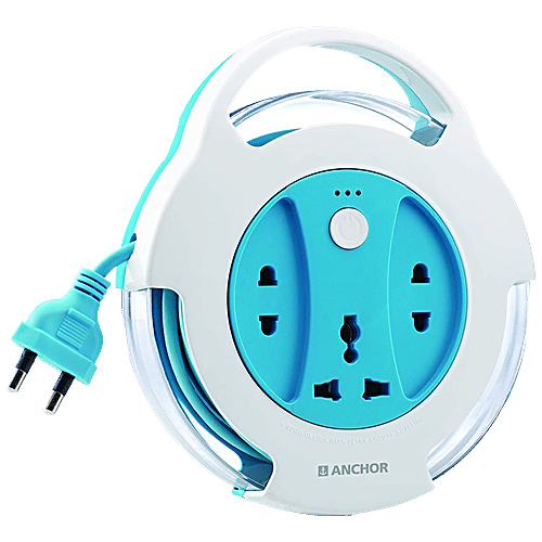 Buy Anchor by Panasonic Flexi Cord - Plastic, 4 Mtr, 6A, Euro Sockets ...