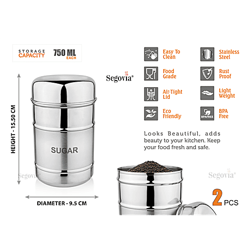 Buy Segovia Tea-Sugar Container - Multipurpose, Stainless Steel ...