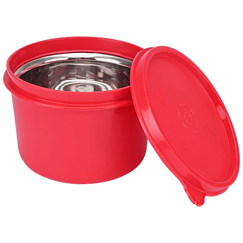 Buy Signoraware Monarch Premium Steel Big Container - Leak Proof, Red ...