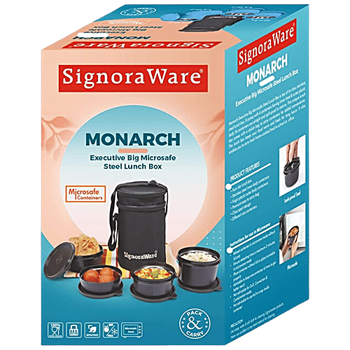 Buy Signoraware Monarch Executive Big Microsafe Lunch Box With Bag ...